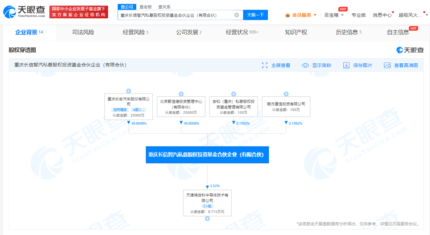 长安汽车投资瑞发科半导体 华为哈勃此前已入股 Donews快讯