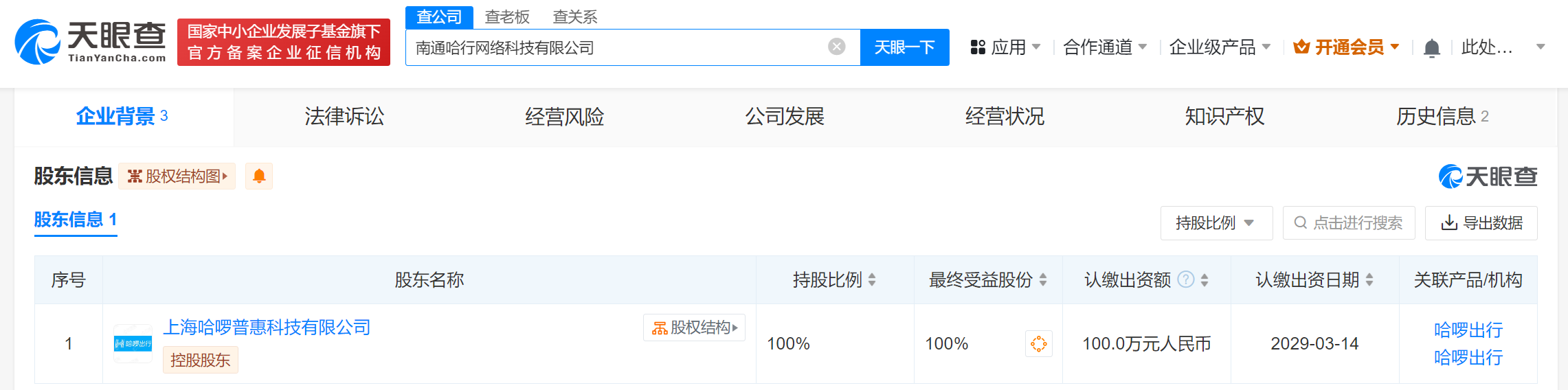 哈啰出行在南通成立南通哈行网络科技有限公司- DoNews快讯